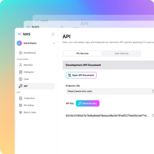 NFT MINT SYSTEM ( NMS ) 複雑なNFTの導入・管理・運用を一手に解決！